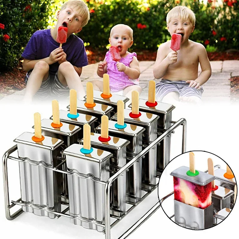 Stainless Steel Popsicle Mold Set with Holder – Langston & Reed